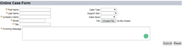 Creating Online Case Forms